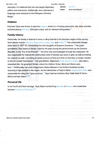 Taytu Betul (1851-1918) Empress of Ethiopia (1889-1913) | Teaching ...