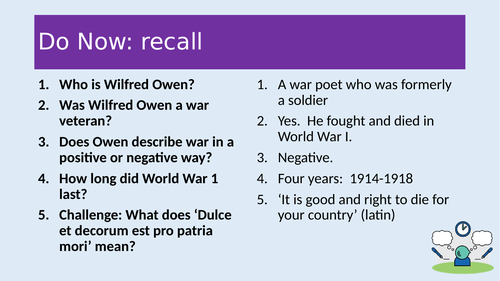 War poetry- Scheme of Learning | Teaching Resources