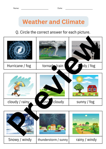 Printable Weather and Climate Activities Worksheet - Earth Science for ...