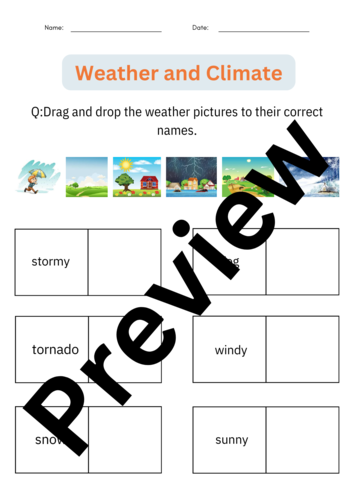 Printable Weather and Climate Activities Worksheet - Earth Science for ...