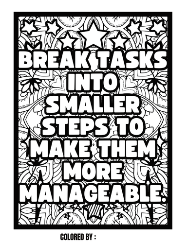Executive Functioning Skills Advices, Phrases Coloring Pages, No Prep ...