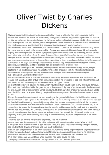 Oliver Twist | Teaching Resources