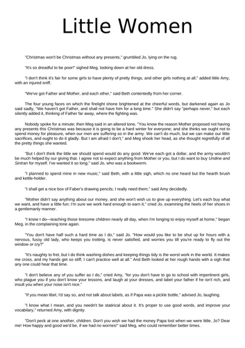 Little Women | Teaching Resources