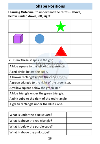 AQA Entry Level 1 Maths - Shape, Size, Position, Direction - PowerPoint ...