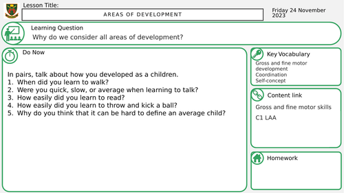 Patterns of Child Development | Teaching Resources