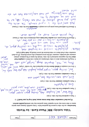 Planet Earth: Ice Worlds Video Activity | Teaching Resources