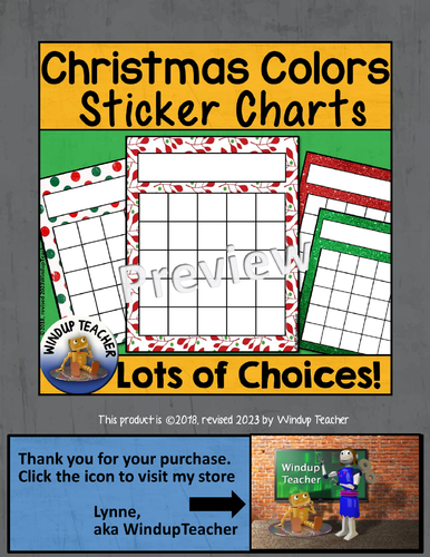 Christmas Sticker Charts - Red and Green Incentive Reward Charts ...