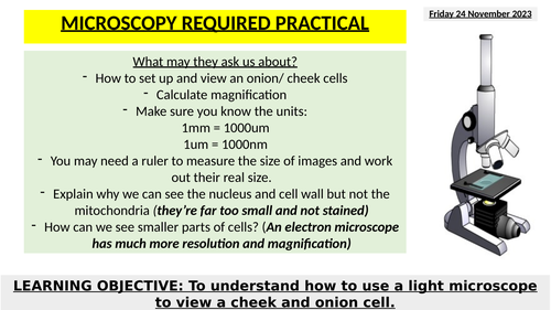 GCSE Microscopy Required Practical AQA | Teaching Resources GCSE Microscopy Required Practical AQA | Teaching Resources
