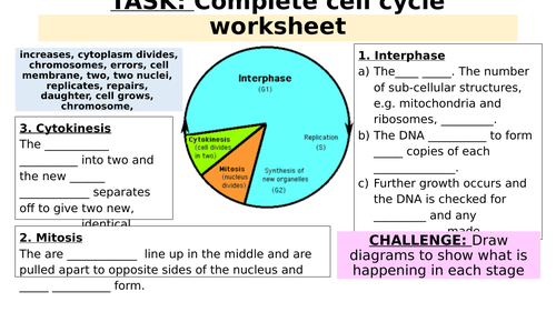 GCSE AQA B2 Cell Division Complete topic | Teaching Resources