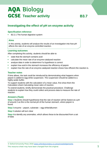 B3 Organisation and the Digestive system GCSE AQA | Teaching Resources