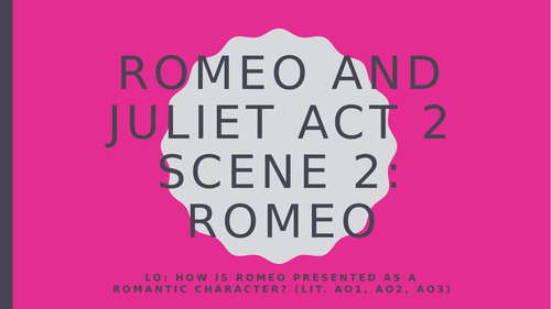 Romeo and Juliet Act 2 Scene 2 | Teaching Resources