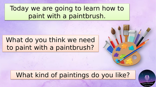 KS1 How to Use a Paintbrush - Outstanding Art Lesson | Teaching Resources