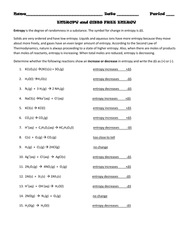 Reactivity 1.4 - Entropy & spontaneity. New 2025 Syllabus Full Lessons ...