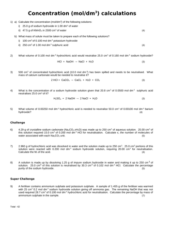 Reactivity 2.1 - How much? The amount of chemical change. New 2025 ...