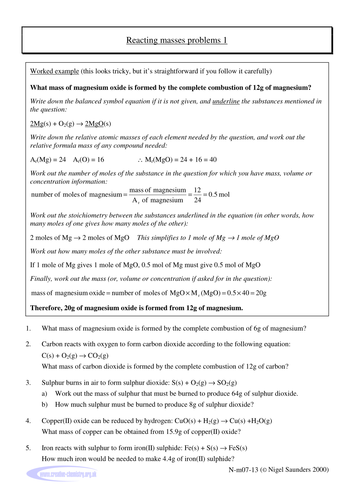 Reactivity 2.1 - How much? The amount of chemical change. New 2025 ...