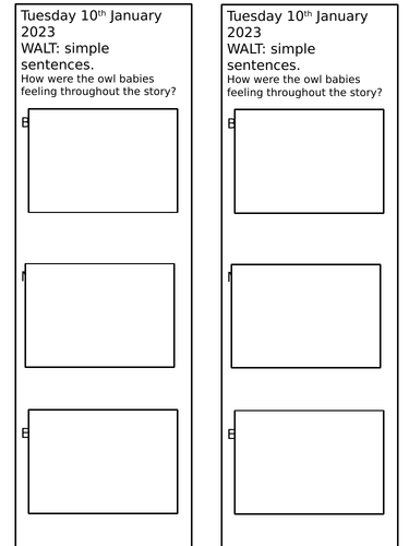 Owl Babies Planning - Year 1 | Teaching Resources