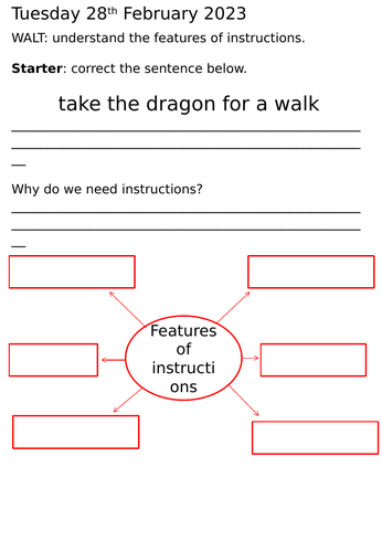 Dragons English Unit of Work Year 1 | Teaching Resources