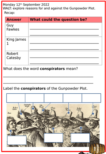 The Gunpowder Plot | Teaching Resources