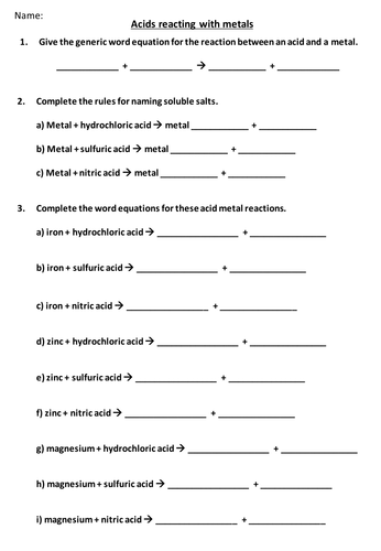 KS3 acids and metals FULL LESSON | Teaching Resources