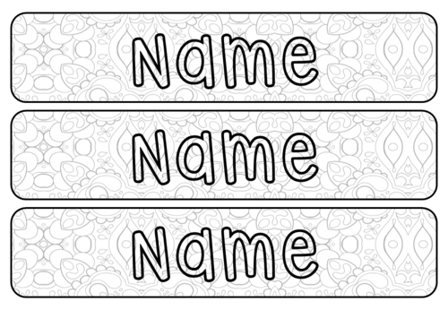 Editable Colouring Student Name Bookmarks - Christmas or Back to School ...