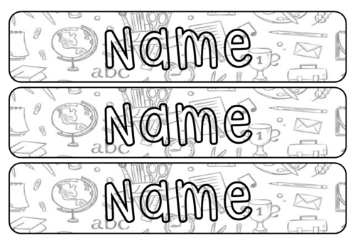 Editable Colouring Student Name Bookmarks - Christmas or Back to School ...