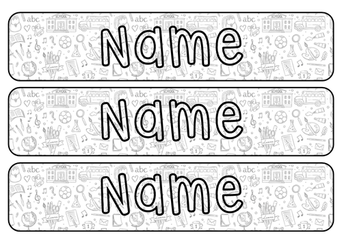 Editable Colouring Student Name Bookmarks - Christmas or Back to School ...