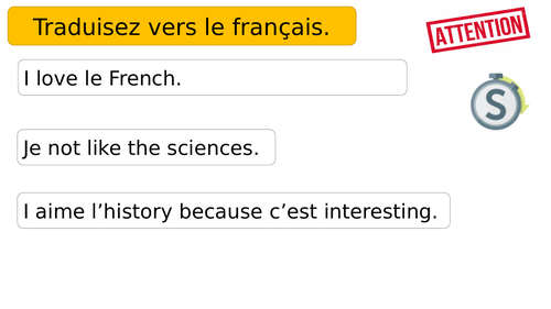 French subjects and opinions | Teaching Resources