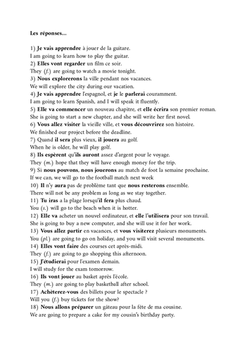 The Future Tense in French / Le futur - Complete Guide | Teaching Resources