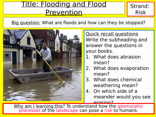 Flooding and flood prevention | Teaching Resources