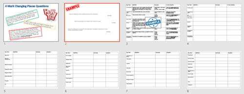 AQA Changing Places Key Term Revision | Teaching Resources
