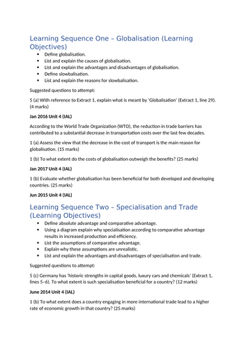 A Level Economics - Globalisation | Teaching Resources