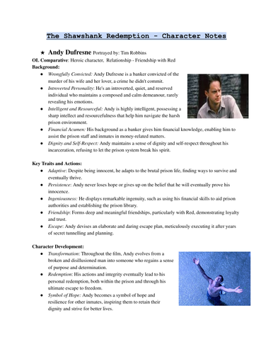 The Shawshank Redemption Bundle | Teaching Resources