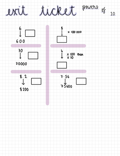 White Rose Maths Year 6 Place Value Exit Tickets | Teaching Resources