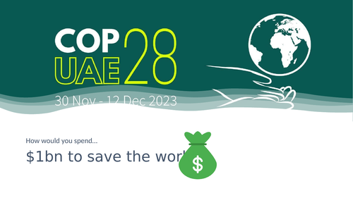 COP28 $1bn to save the Earth - climate crisis challenge | Teaching ...