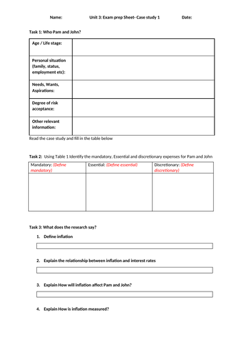 LIBF UNIT 3 Case study 1: Get to know the case study | Teaching Resources