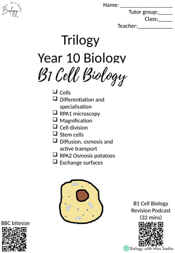 AQA B2 Organisation Trilogy Biology GCSE (12 lessons) | Teaching Resources