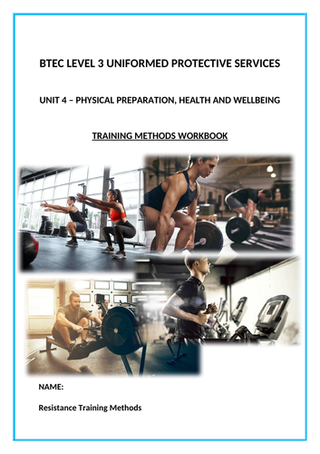 Fitness Workbooks for Public Services | Teaching Resources