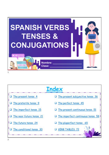 Spanish Verb Tenses combined with extensive practice (Las conjugaciones ...