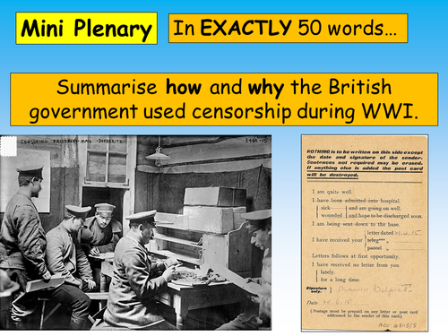 WWI Propaganda & Censorship | Teaching Resources