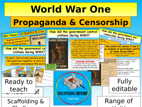 WWI Propaganda & Censorship | Teaching Resources
