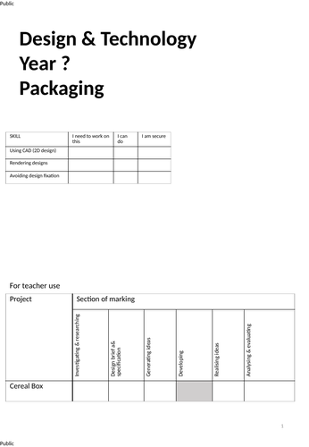 D&T KS3 - Graphics project/ scheme of work. Packaging | Teaching Resources