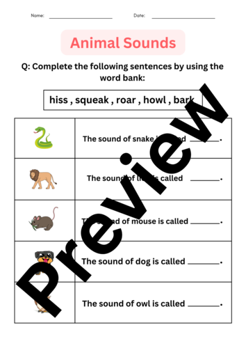 Printable Matching Animal Groups Worksheet for Grade 1, 2, 3 | Teaching ...
