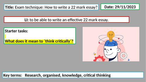 IB Psychology: How to write an essay? | Teaching Resources