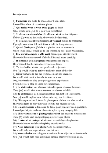 The Conditional in French / Le conditionnel - Complete Guide | Teaching ...