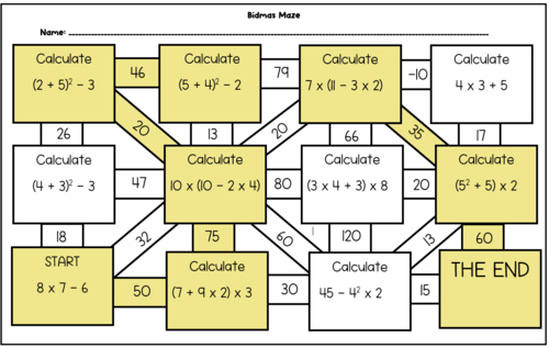 Navigate The World Of BIDMAS With Fun And Educational Mazes | Teaching ...