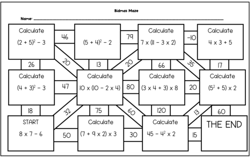 Navigate The World Of BIDMAS With Fun And Educational Mazes | Teaching ...