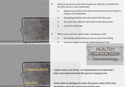 Healthy Relationship Quiz (US) | Teaching Resources