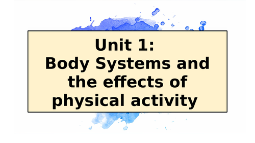 OCR Cambridge Tech Level 3 Certificate in Sport and Physical Activity - Unit 1: Body Systems ...