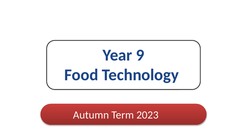 Year 9 Food Technology Full Term Theory and Practical Lessons ...