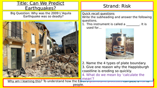 How can we predict earthquakes | Teaching Resources